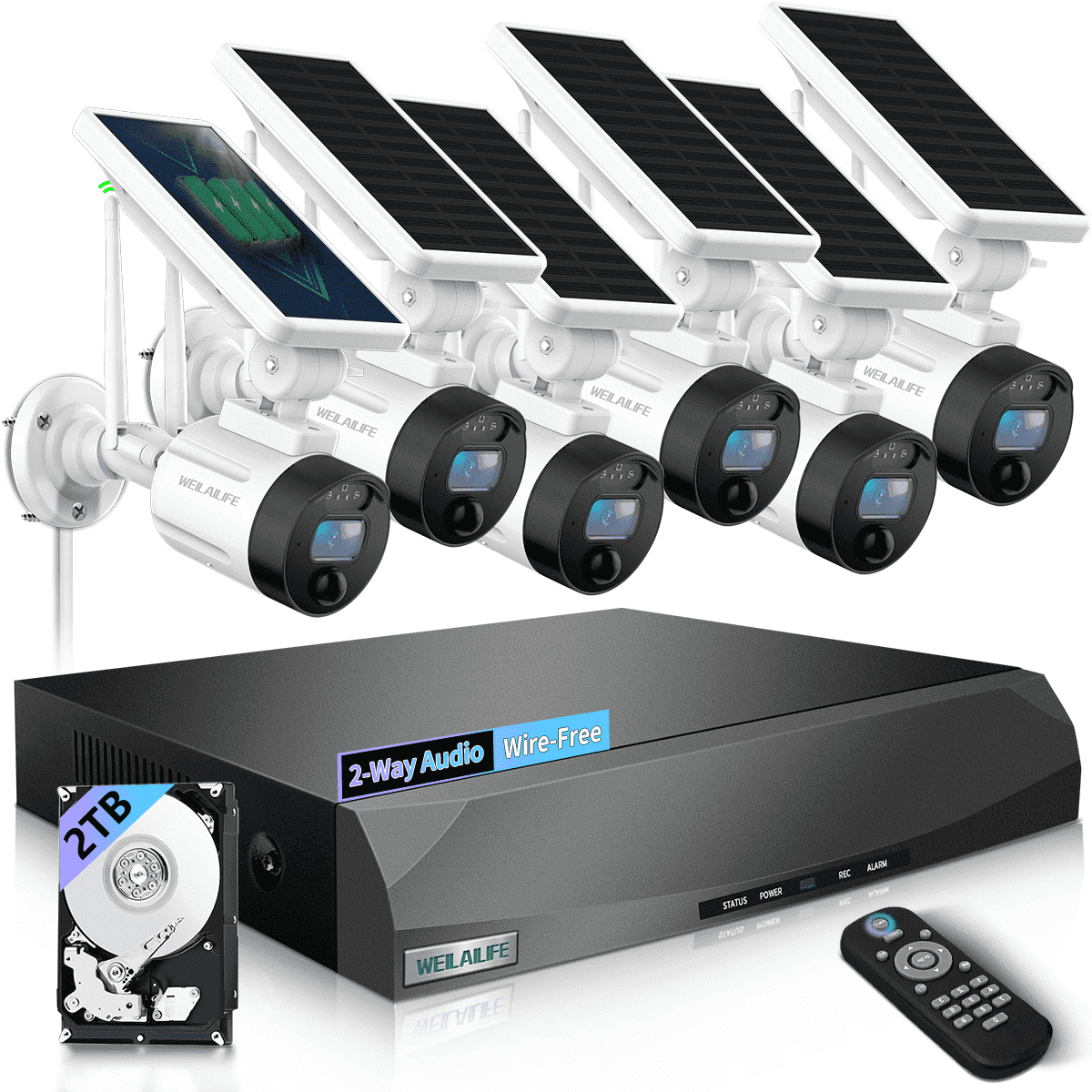 Solar Powered & Battery Operated Wireless Outdoor Cameras, 2-Way Audio ...