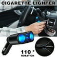 2 Way Car Cigarette Lighter Socket Splitter 12V USB Charging Adapter ...