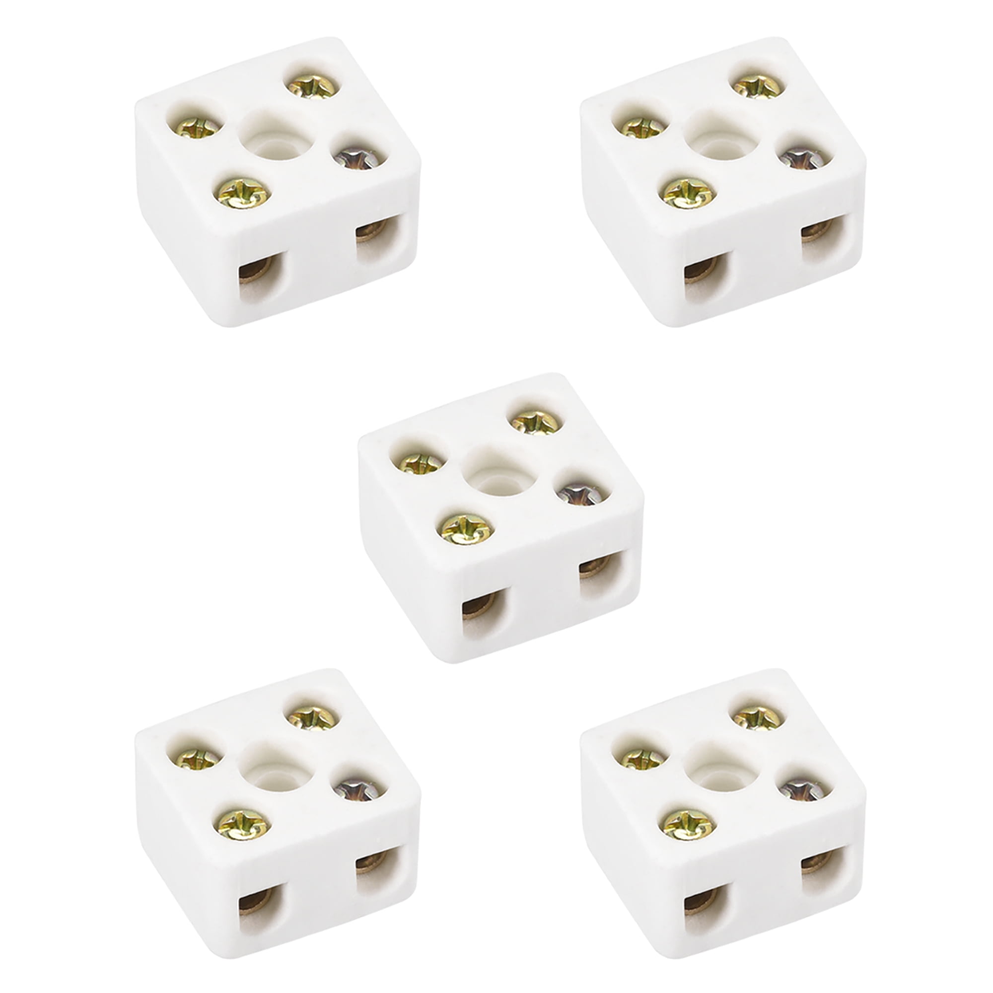 2 Way Ceramics Terminal Blocks High Temp Porcelain Connectors 21.5x19 ...