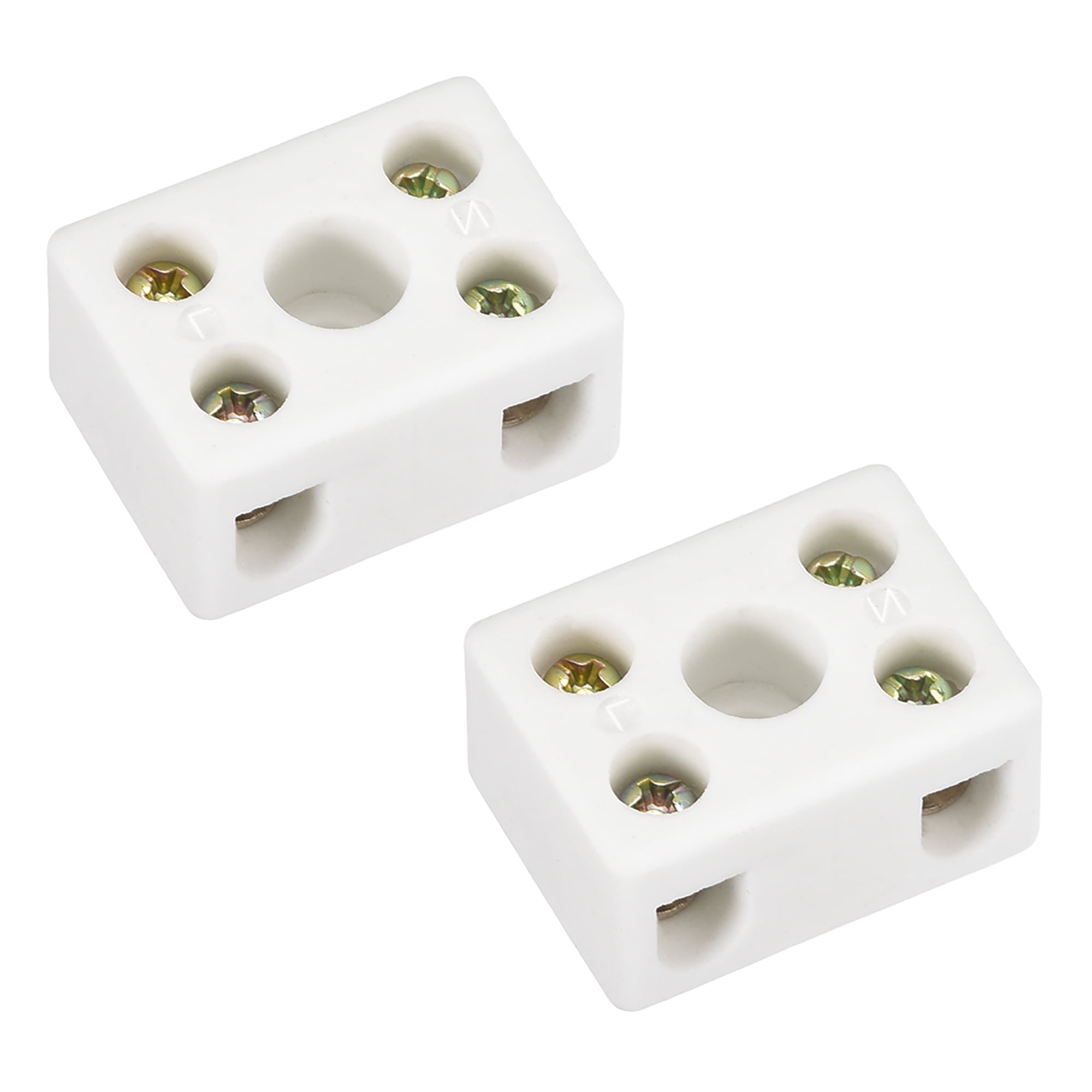 2 Way Ceramics Terminal Blocks High Temp Porcelain Connectors 29.2x21 ...