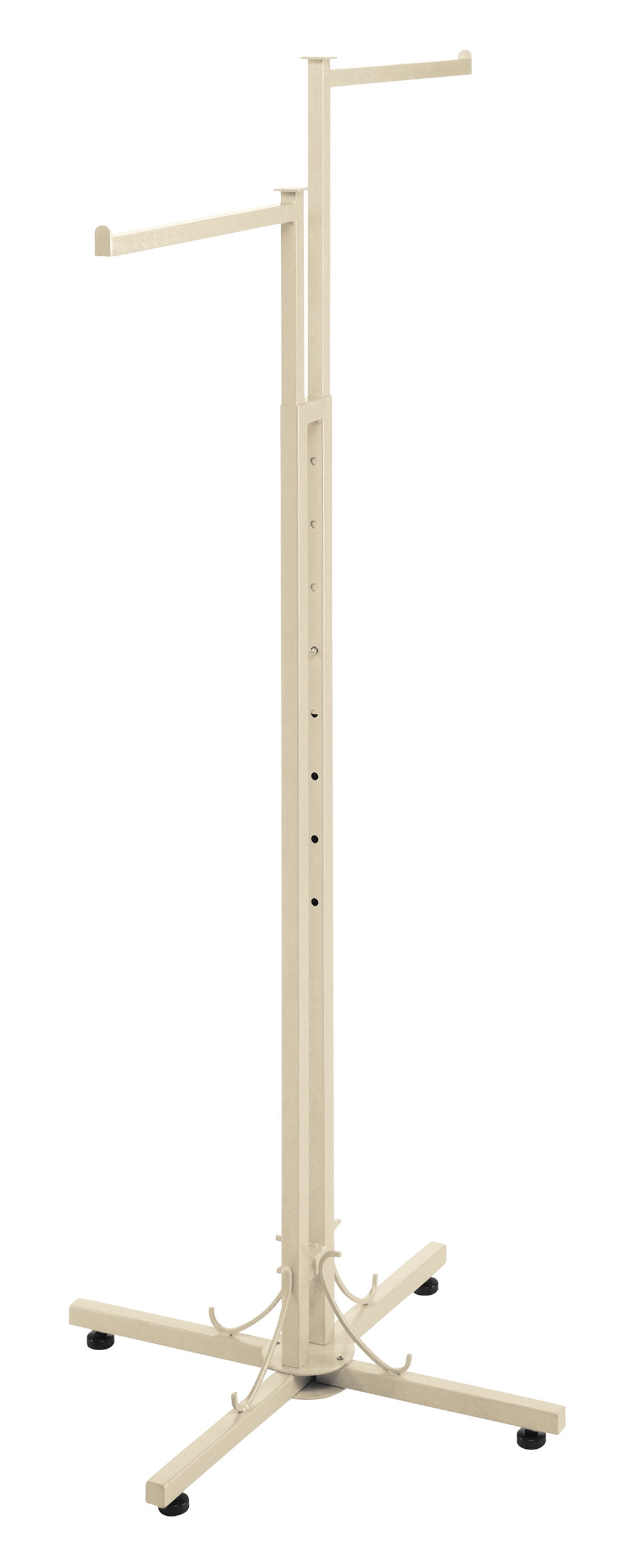 SSWBasics 2-Way Clothing Display Rack with Straight Arms in Ivory for ...