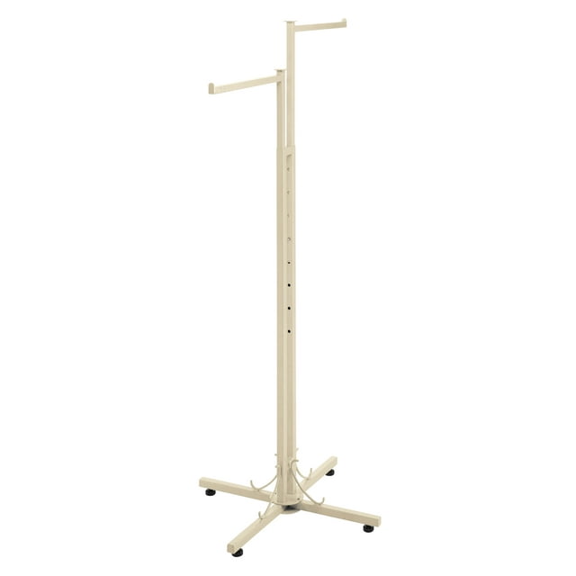 SSWBasics 2-Way Clothing Display Rack with Straight Arms in Ivory for ...