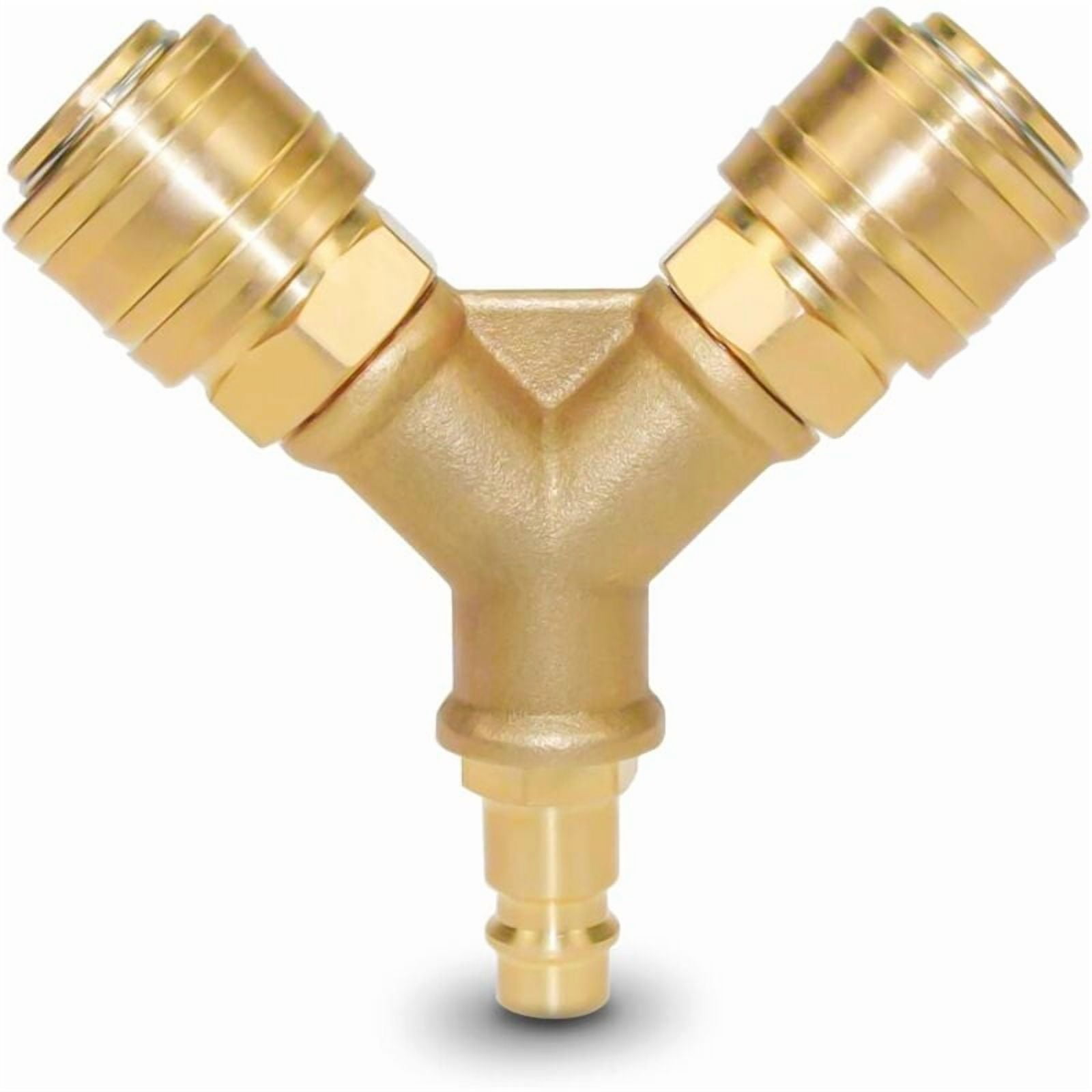 2-Way Compressed Air Distributor 1/4 Inch Compressed Air Fitting ...