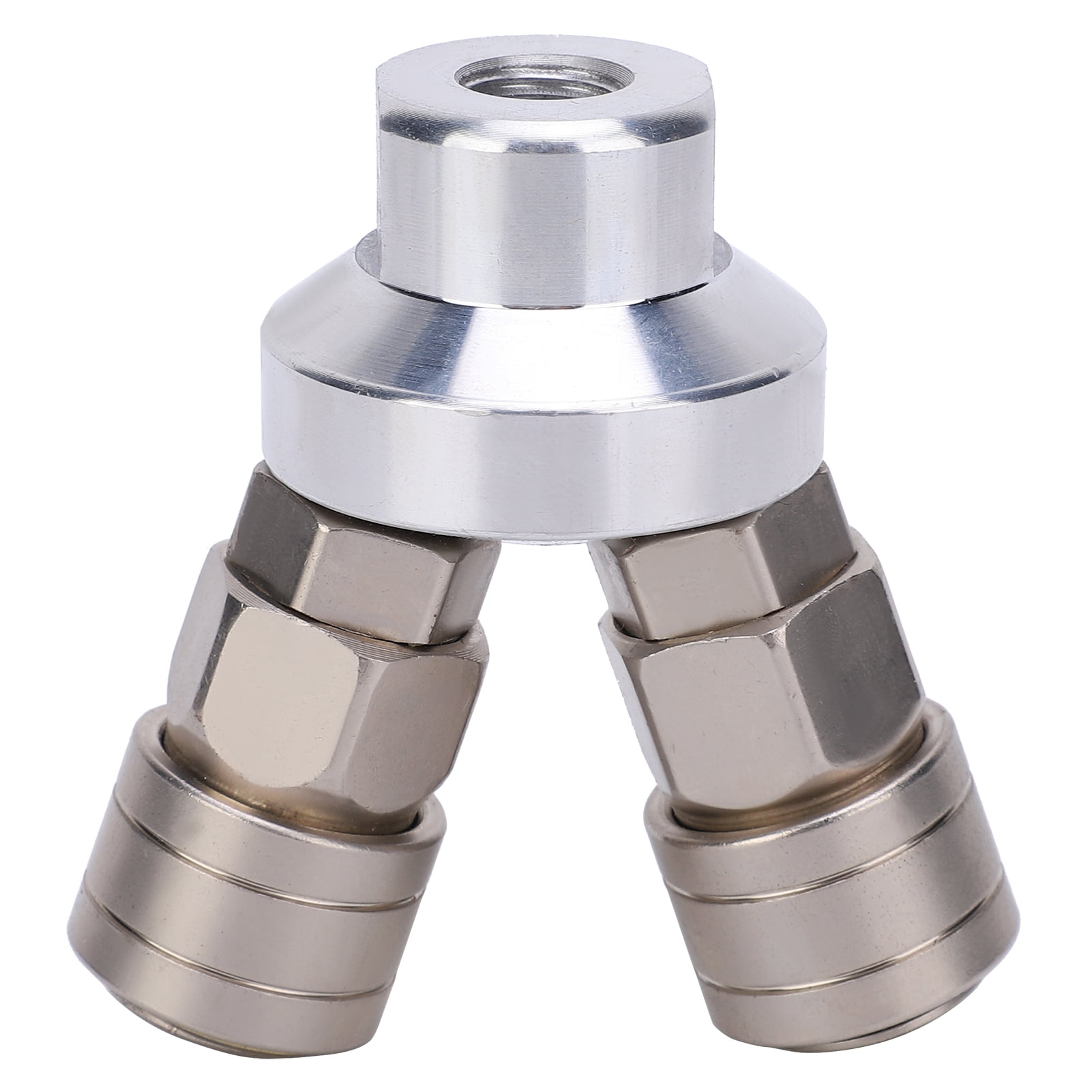 2 Way Connector Chrome Plated Pneumatic Component G1/4 Thread C Type ...