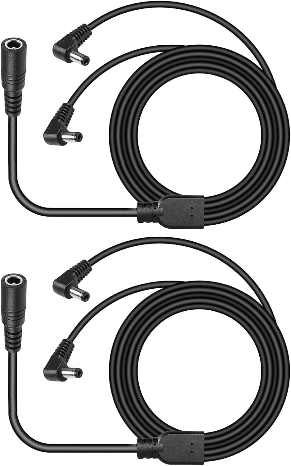 2 Way DC Power Supply Splitter for Security Cameras 1 Female to 2 Male ...