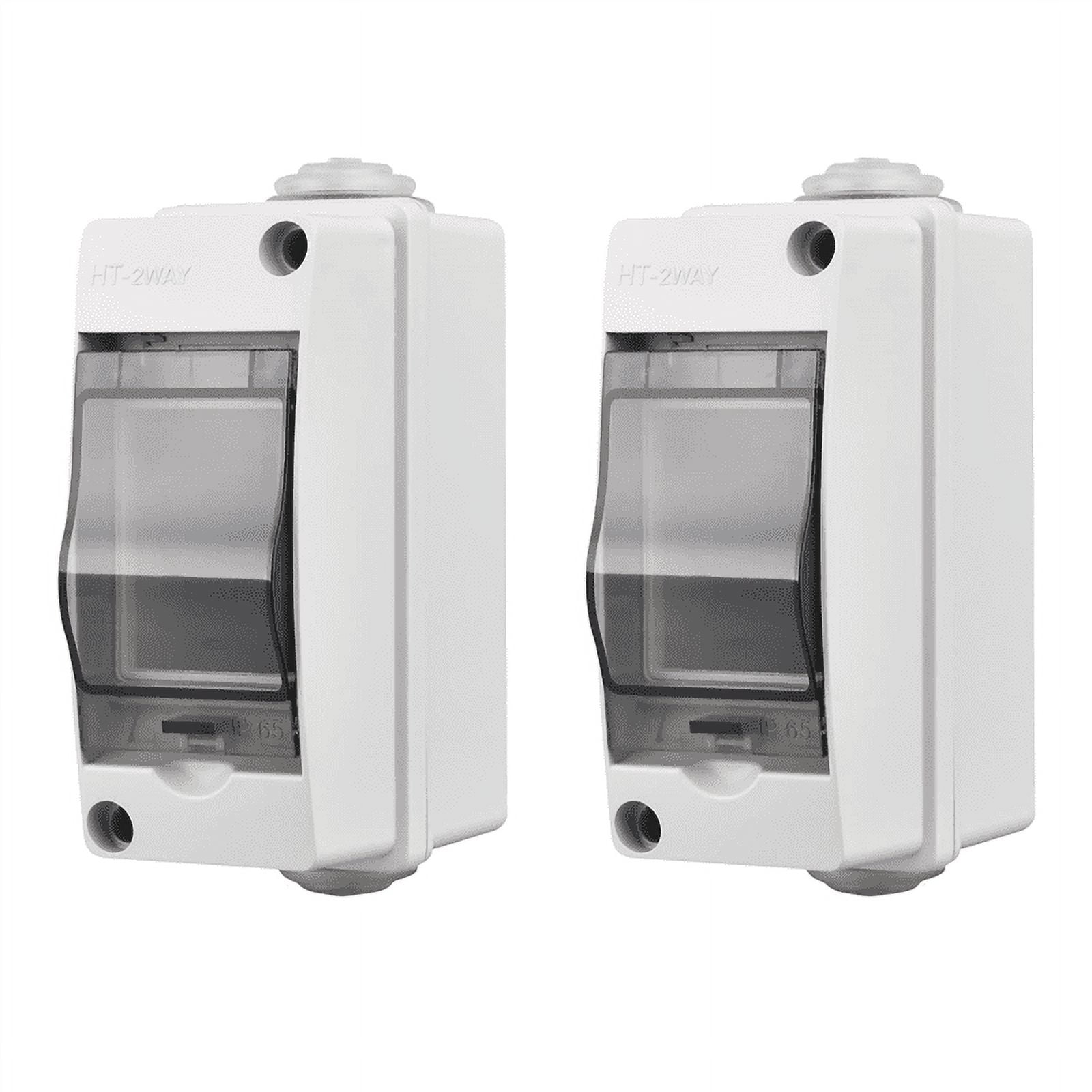2 Way Distribution Protection Box, Waterproof Transparent Cover DIN ...