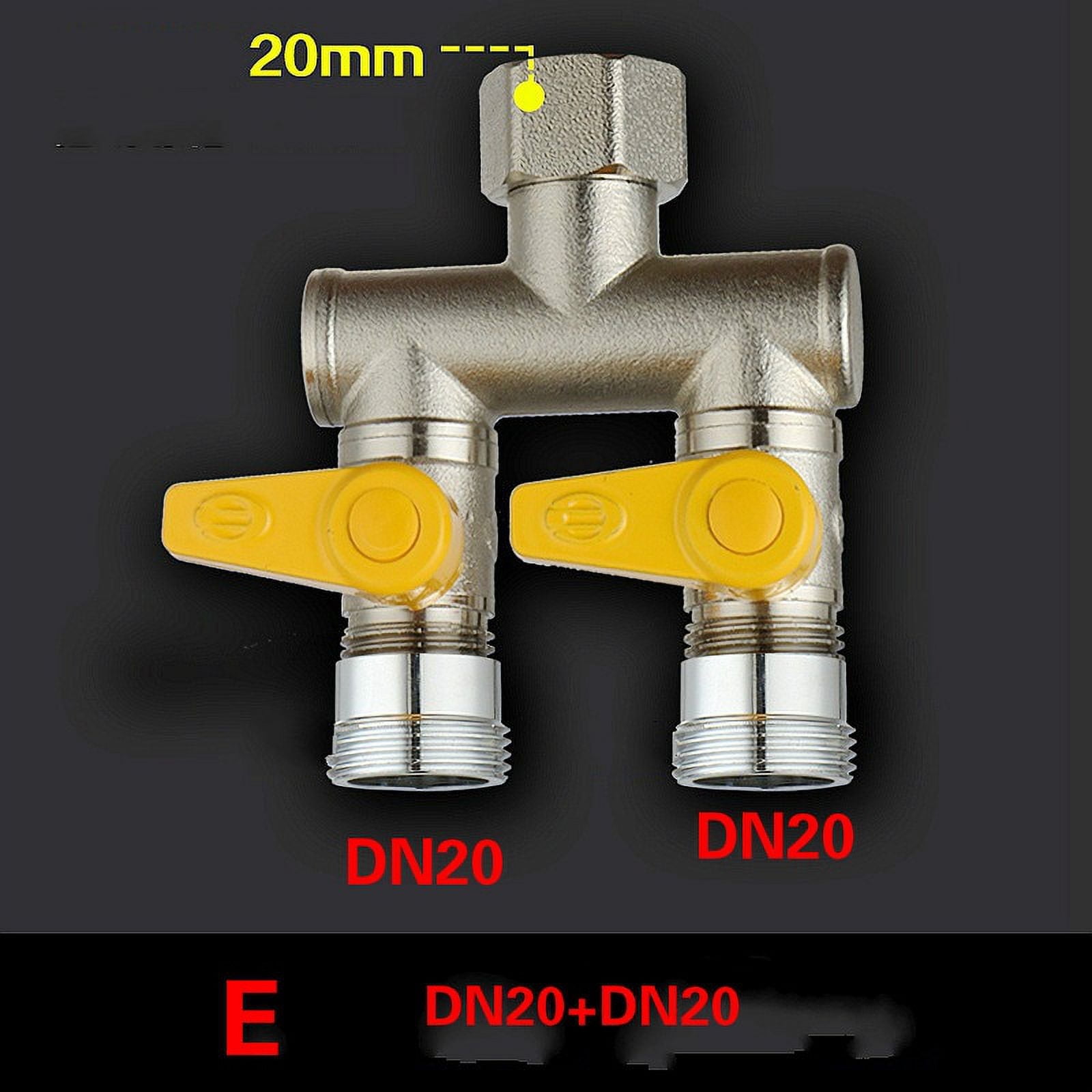 2 Way Distribution Water Manifold BSP Brass Water Splitter/Shut Off ...