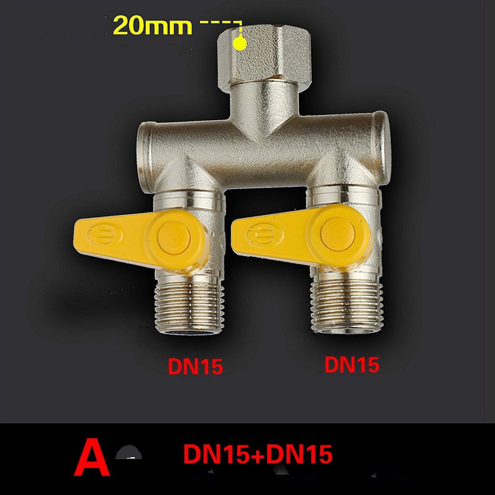 2 Way Distribution Water Manifold BSP Brass Water Splitter/Shut Off ...