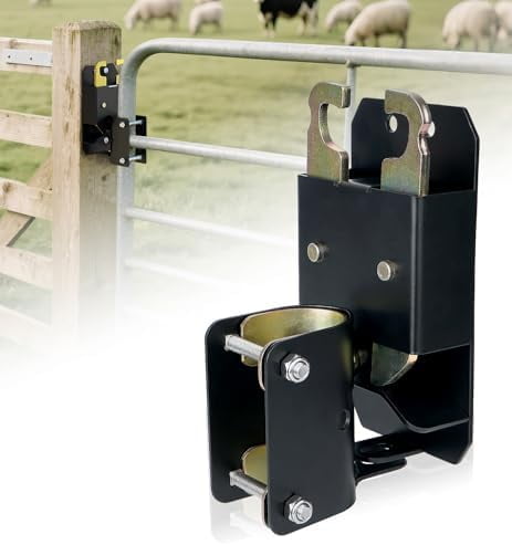 2 Way Farm Gate Latch, 2PC Heavy-Duty Fence Gate Latch with Self ...