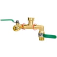 2 Way Garden Hose Splitter, 3/4" GHT Thread, Heavy Duty Outdoor Faucet ...