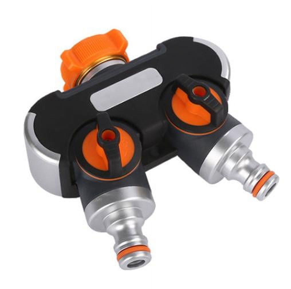 2-Way Garden Hose Splitter, Heavy Duty Connector For Outdoor Faucet ...