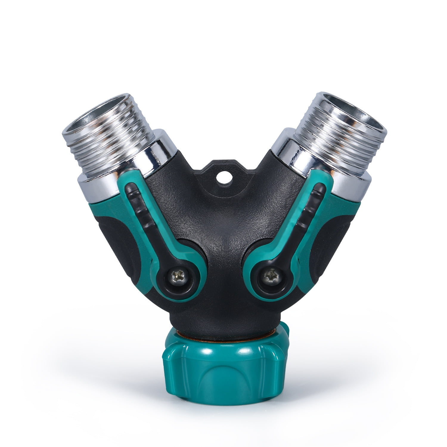 2 Way Garden Hose Splitter with Shut Off Valve,Water Spigot Splitter ...