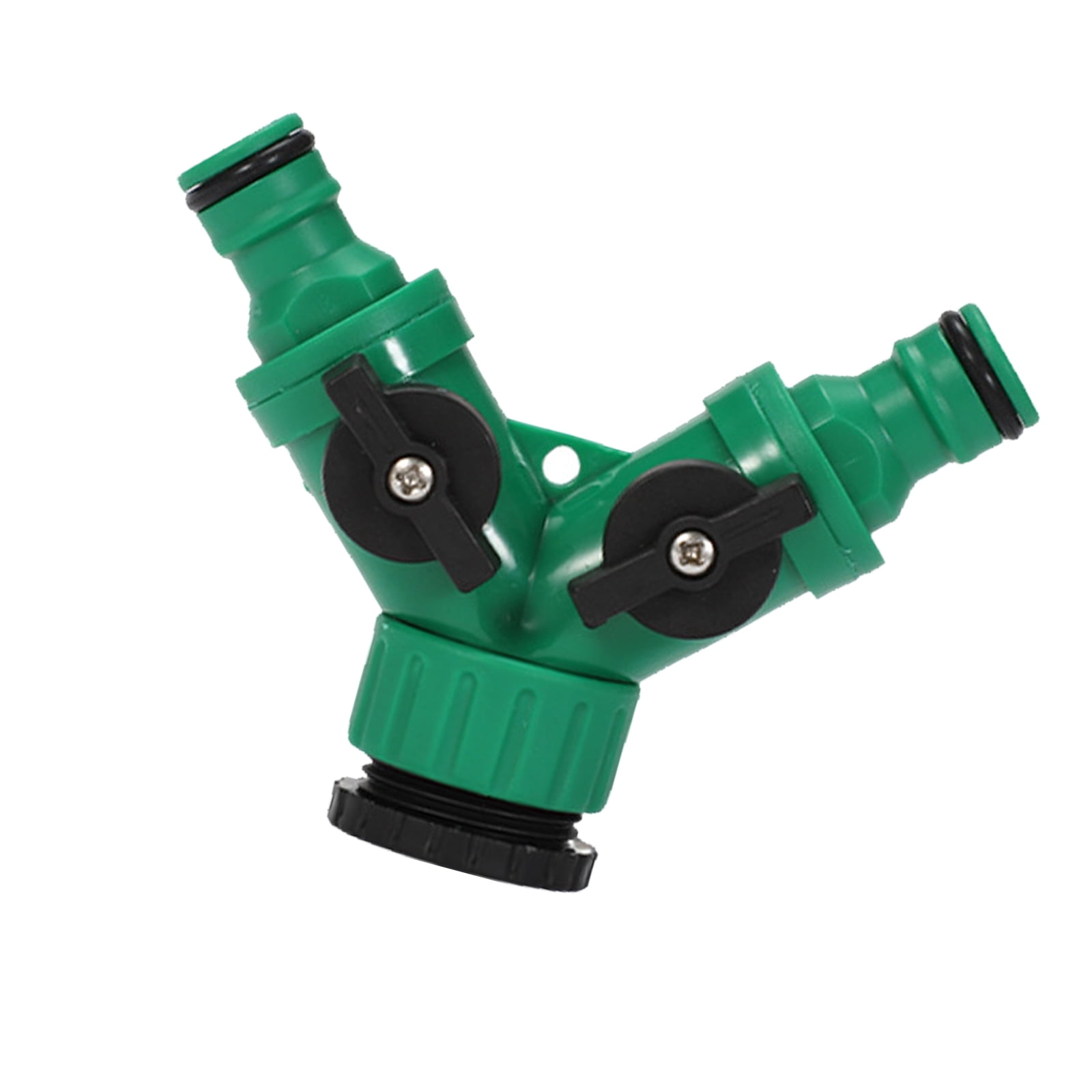 2 Way Heavy Type Garden Hose Splitter Y Splitter Grip Shut Off Valves ...