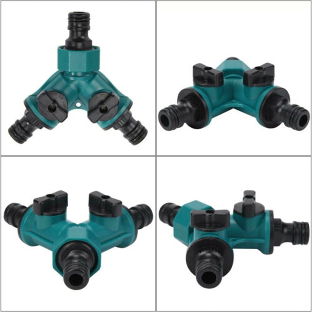 2 Way Hose Pipe Splitter Connector Adaptor Garden Hose Splitter Water ...
