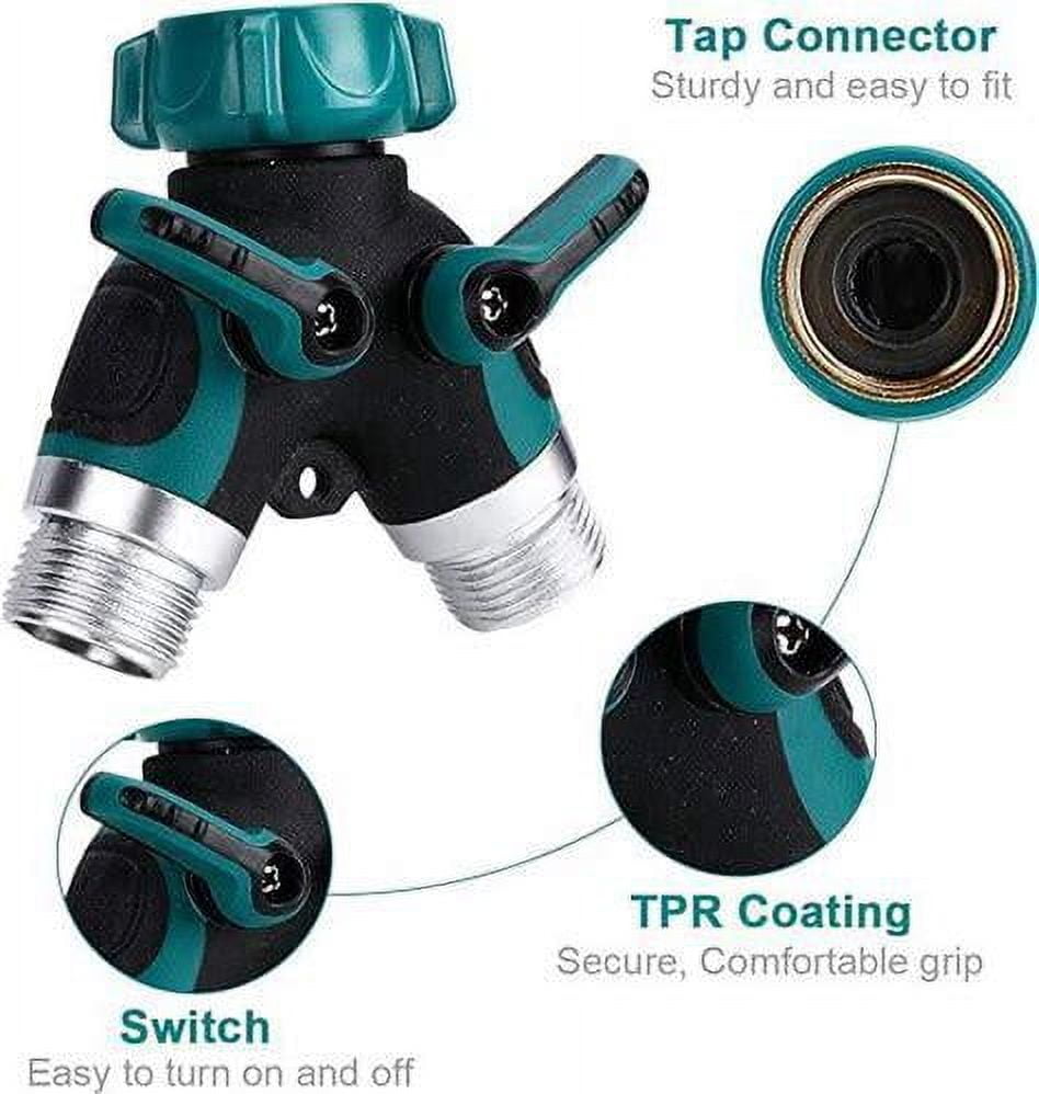 2 Way Hose Splitter, Garden Hose Splitter, 3/4” and 1/2” 2 Way ...