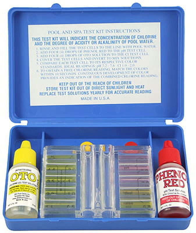 2 Way Pool Test Kit Tests For 3 Factors Total Chlorine Bromine & pH In ...