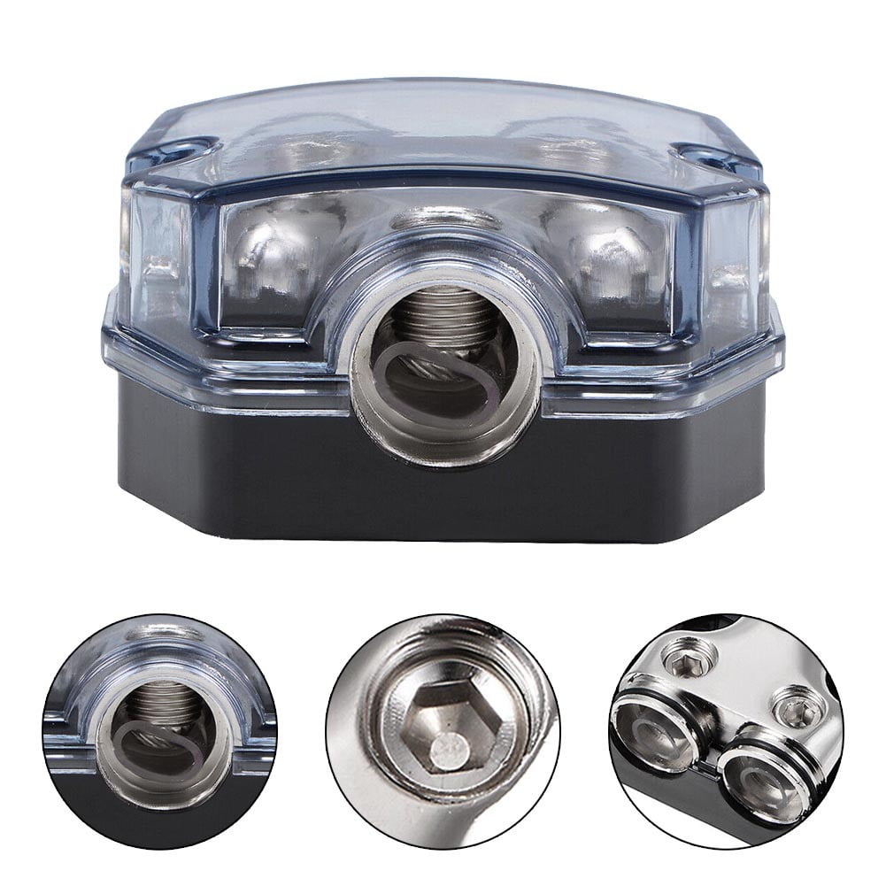 2 Way Power Distribution Block 0 Gauge In Out Power Ground Distributor - Walmart.com