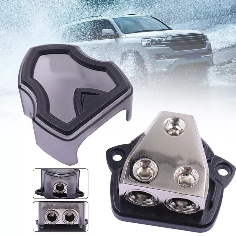 2 Way Power Ground Distribution Block 0 Gauge In 4 Ga Out 3x150A ANL ...