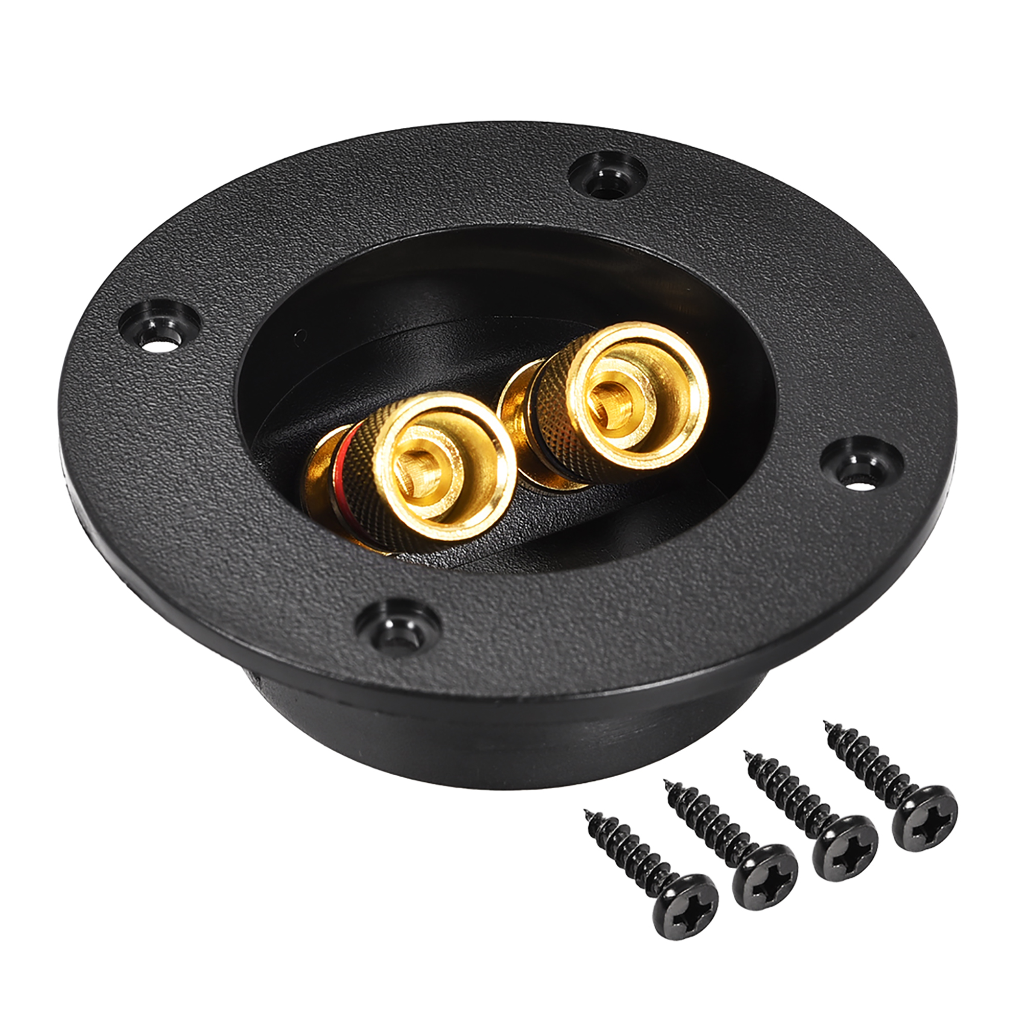 2-Way Round Speaker Box Terminal Binding Post Stereo Screw Cup ...