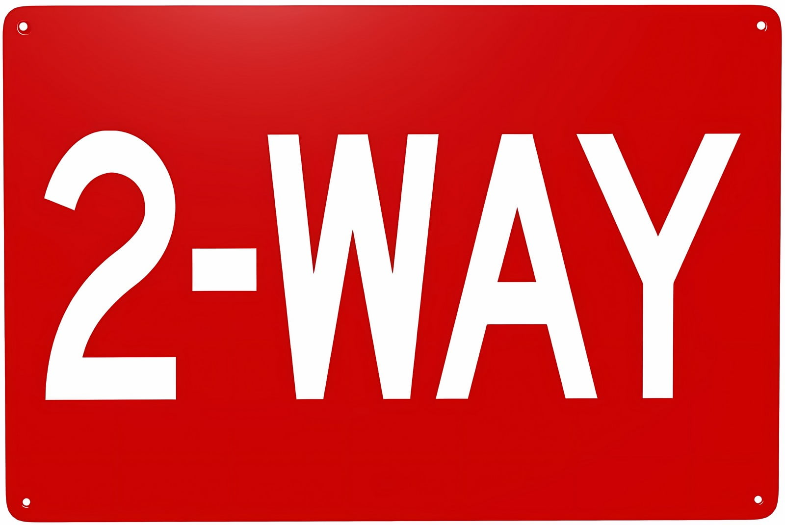 2 Way Sign 12 x 8 Inches - Caution Security Tin Sign, Safety Warning ...