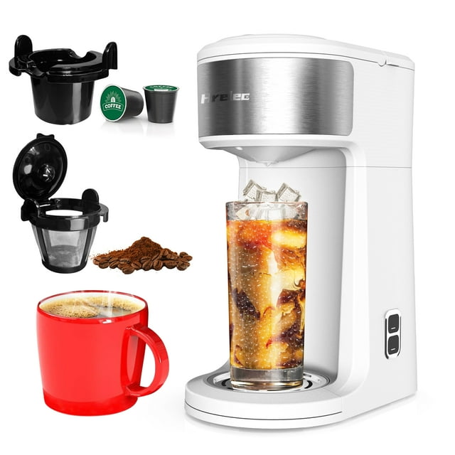 2-Way Single Serve Coffee Maker Brewer for Capsule and Ground Coffee ...