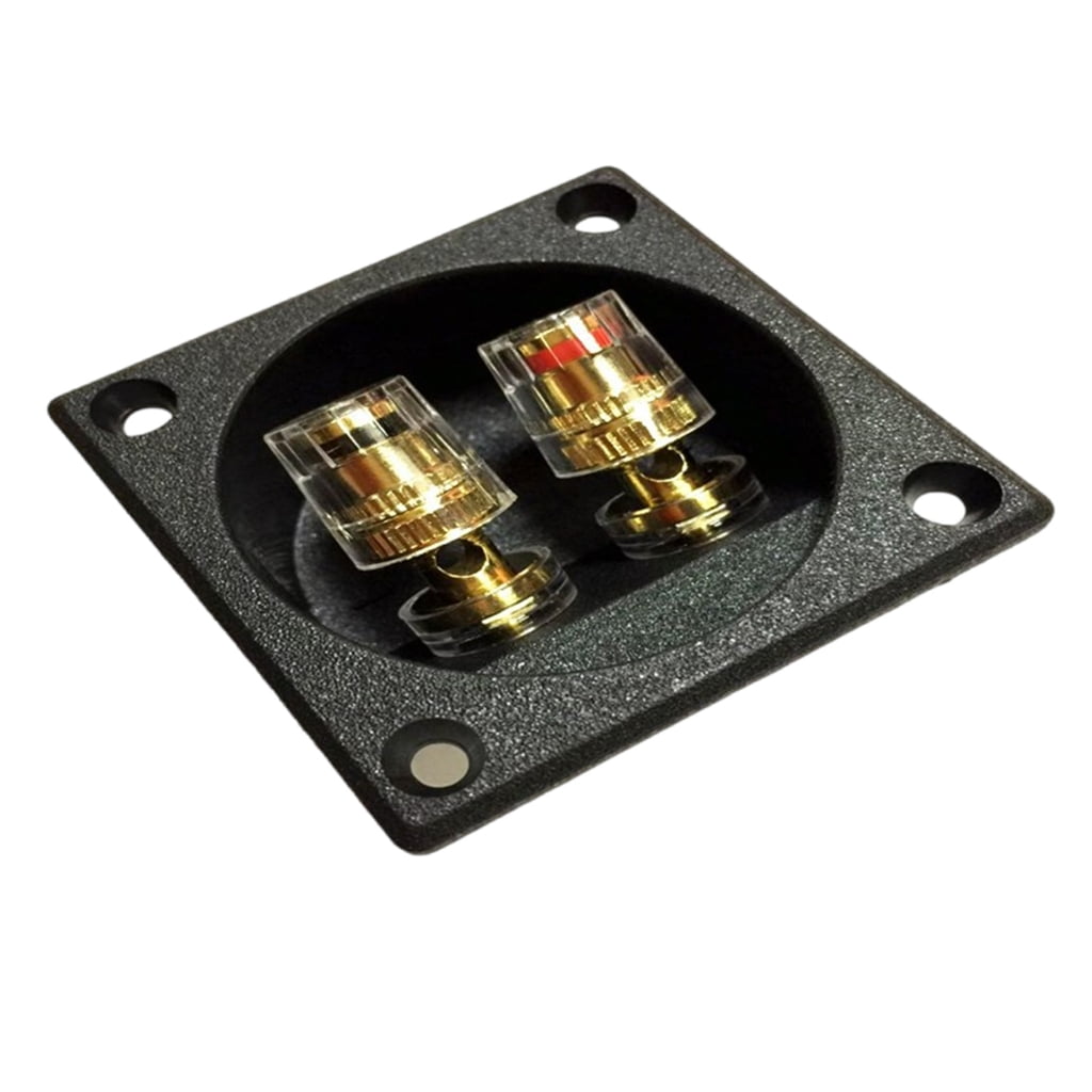2 Way Speaker Terminals Box Square Spring Cup Connectors for Stereoes ...