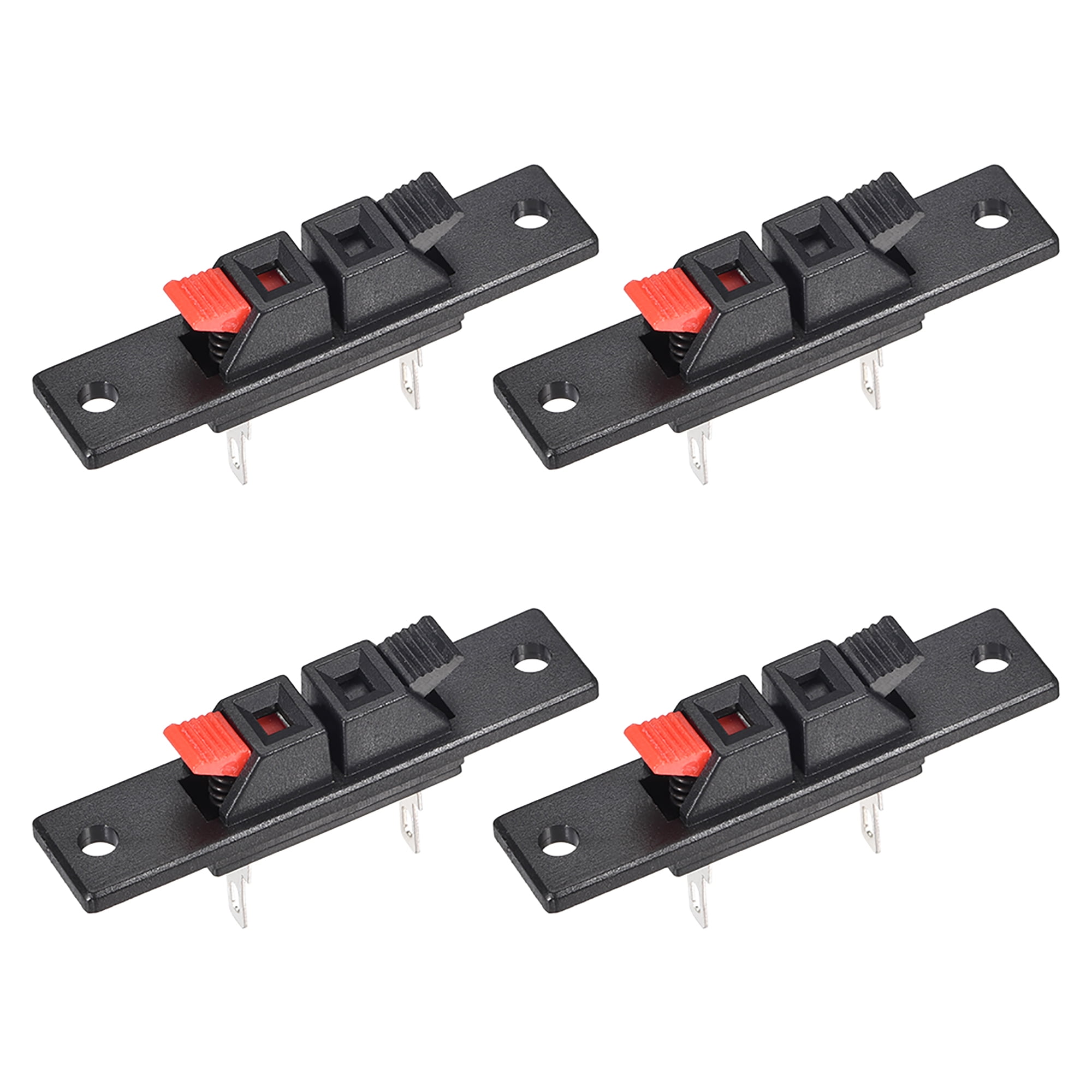 2 Way Spring Speaker Terminal Clip Push Release Connector Terminals ...