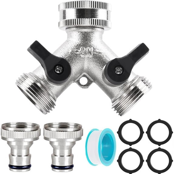 2-Way Water Distributor Y-Splitter Water Connection Distributor with ...