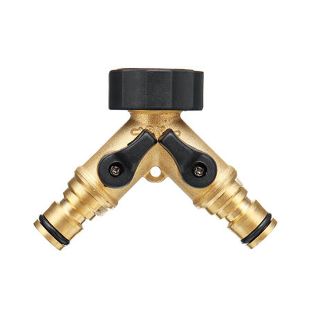 2 Way Y Shape Hose Splitter Pipe Adapter Irrigation Connector Garden ...