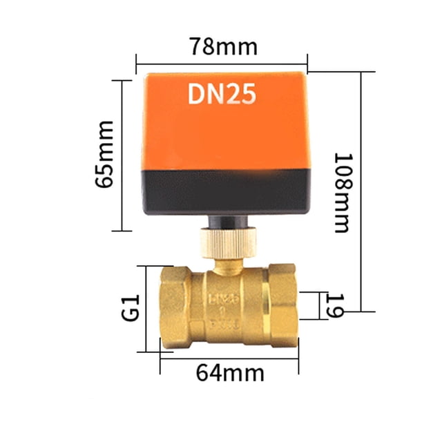 2-Way Zone Valve Motorised Motor Ball Valve Dn20 - Walmart.com