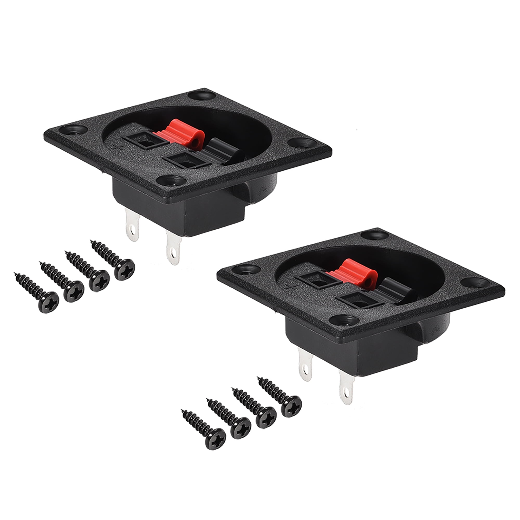 2 Ways Spring Speaker Terminal Clip Push Release Connector Audio Cable ...