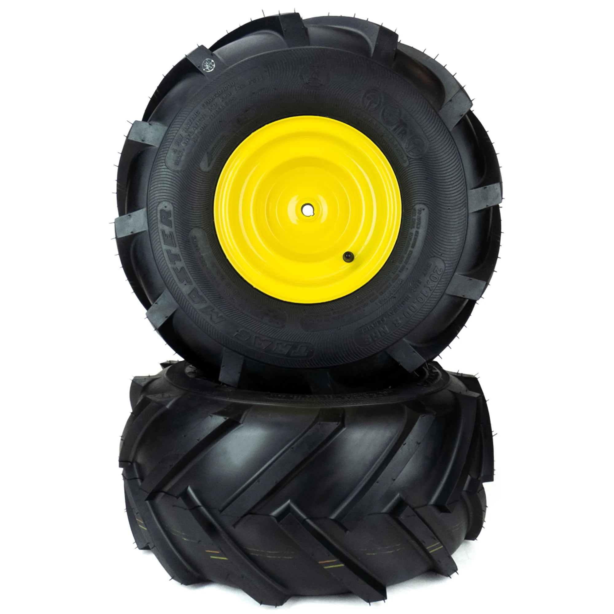 (2) Wheel Assemblies 20x10.00-8 fits John Deere Replaces GY20637 ...