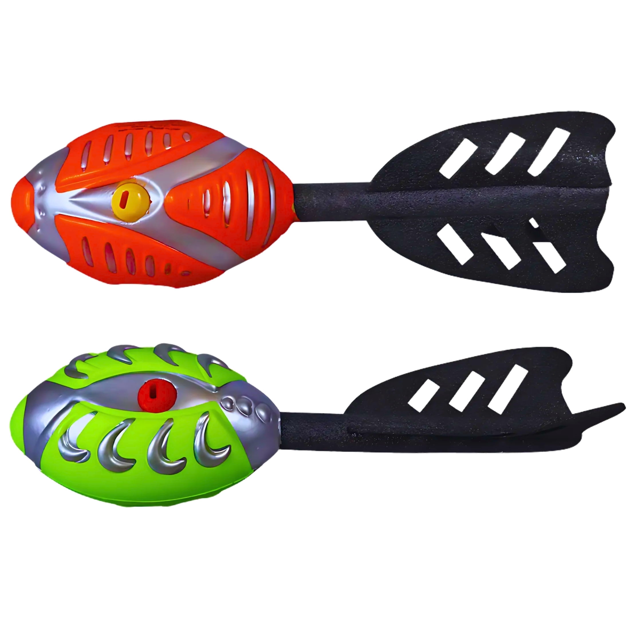 (2) Whistle Tail Foam Footballs, 12-inch Outdoor Summer Sports Playing ...