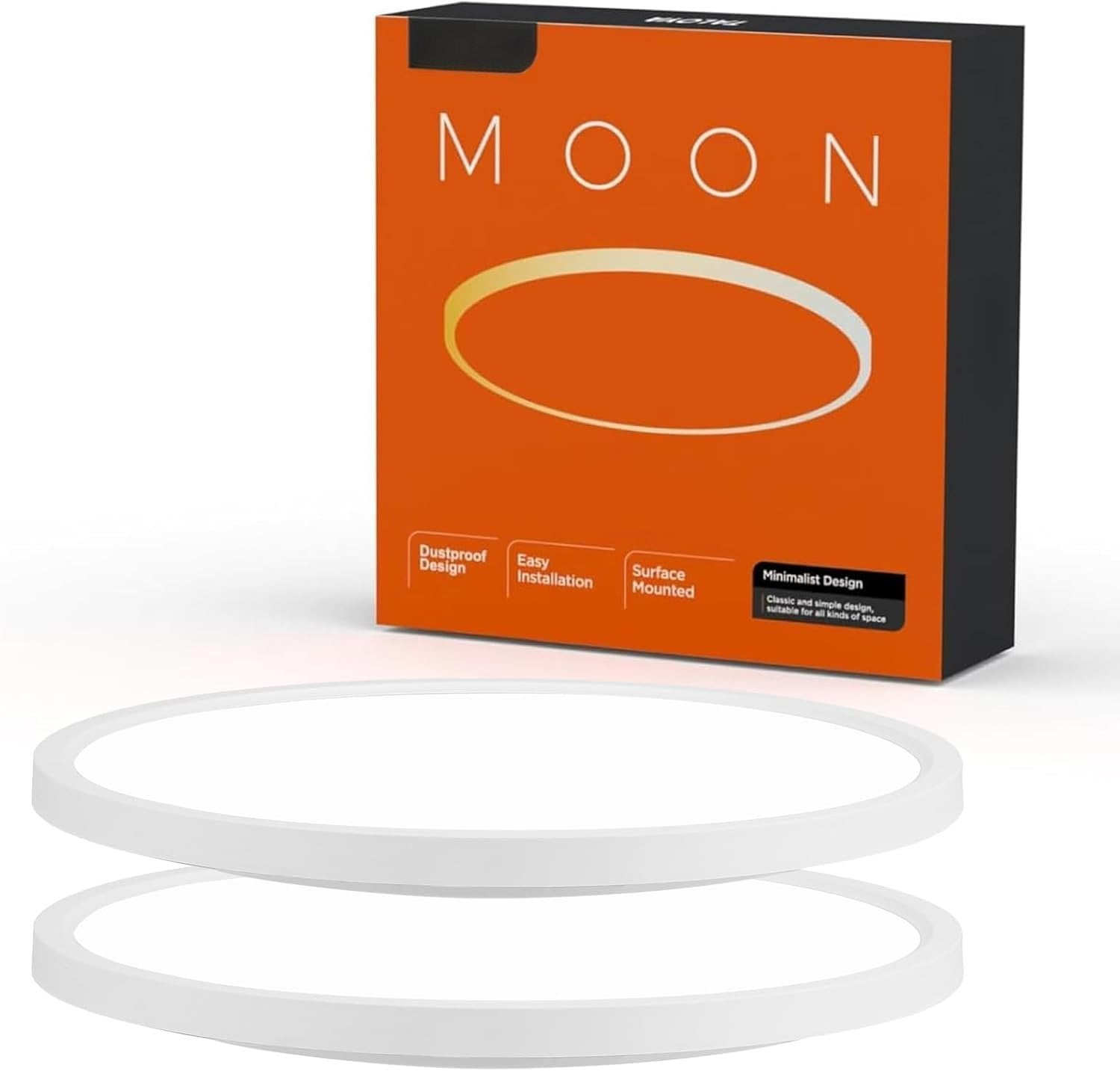 2 of White 10 Inch Ceiling Mount Light Fixture, 5-in-1 CCT Selectable ...