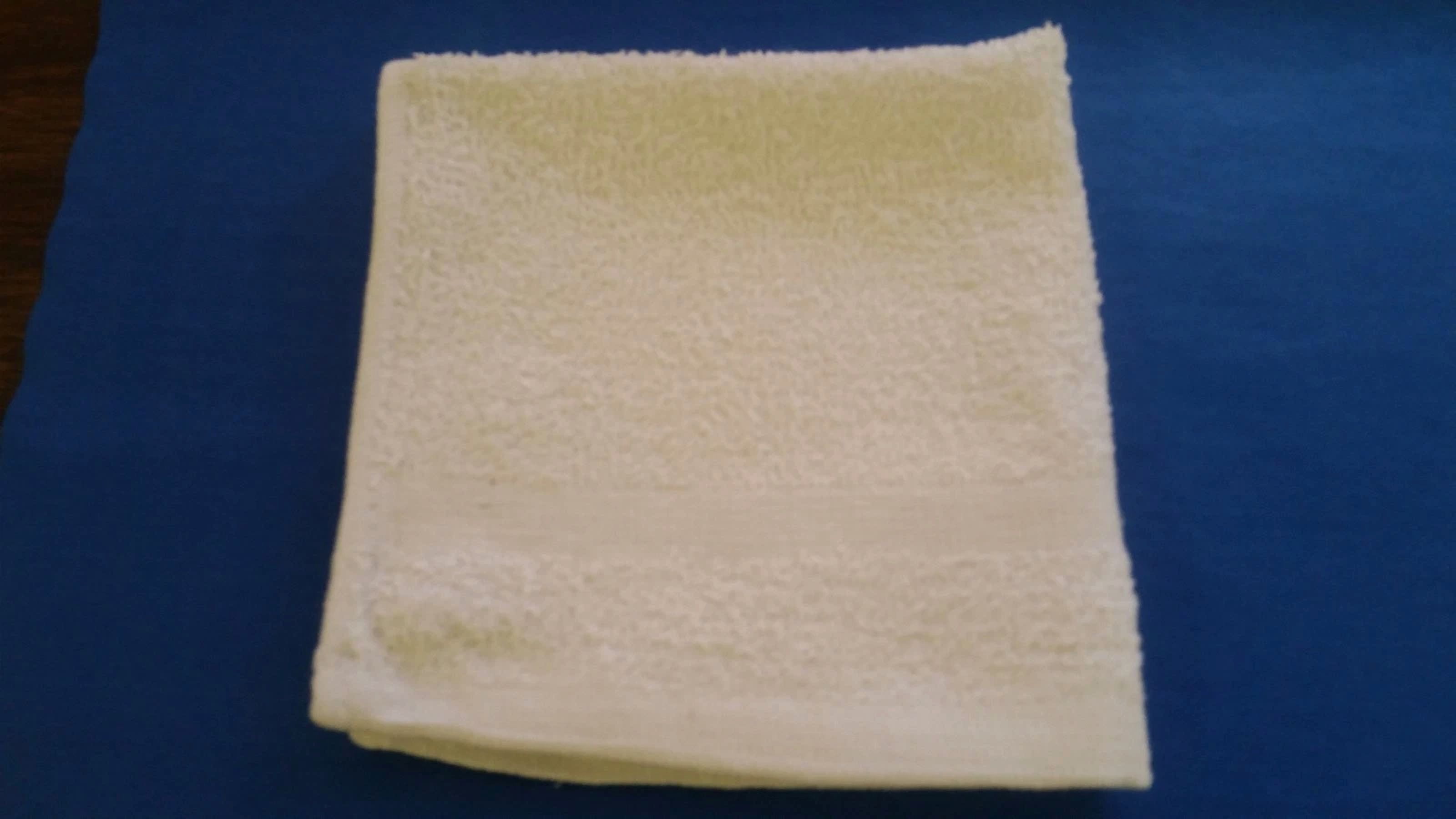 2-White 12" X 12" Bathroom Wash/Face Cloth 100% Cotton ( Two Each )1Lb ...
