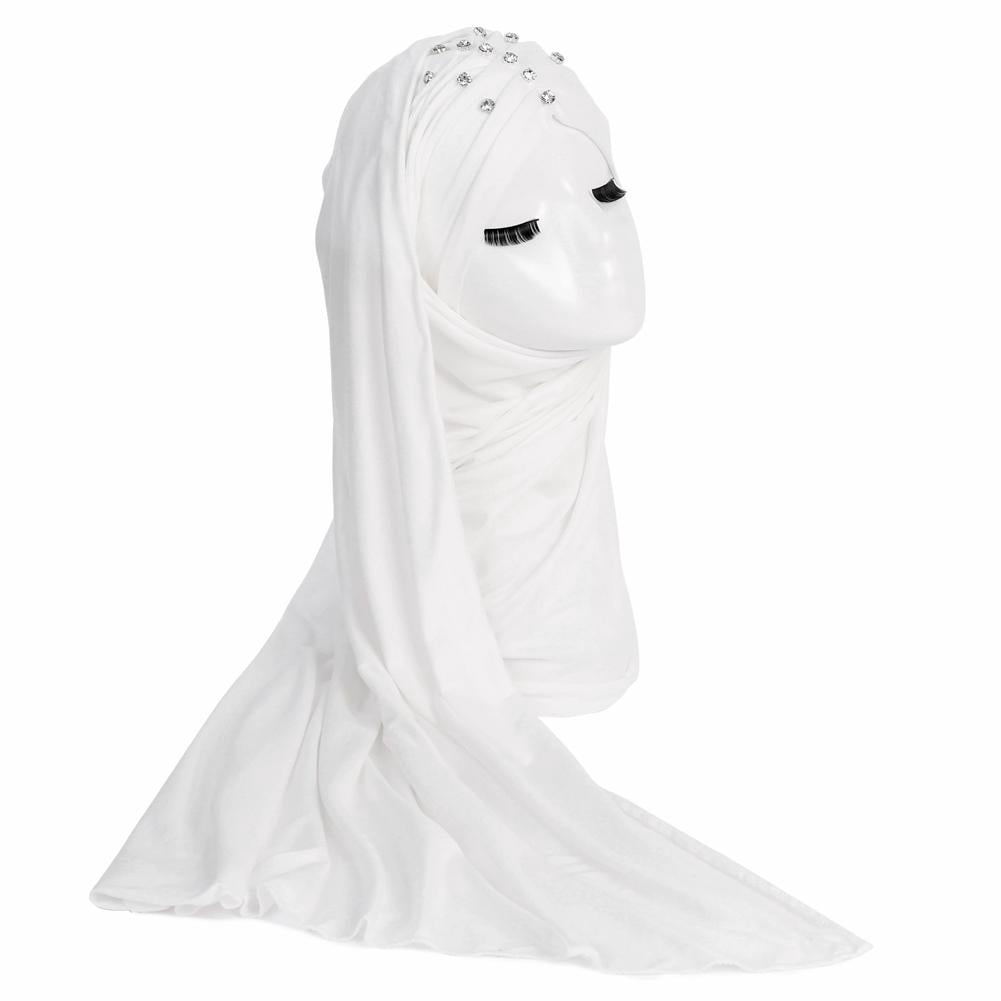 2# White (A)$Bandage Headscarf Solid Color Brushed Comfortable Nail ...
