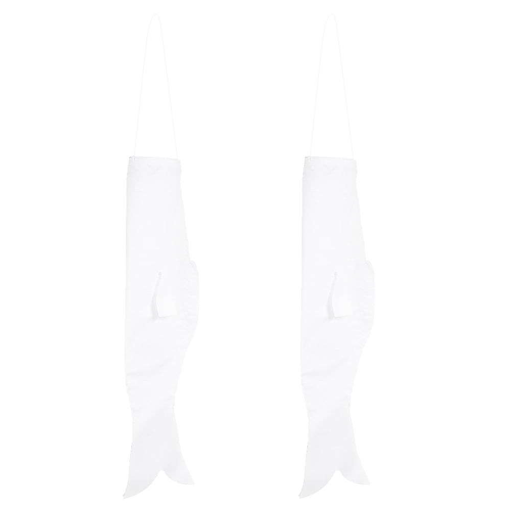 2 White Japanese Carp Windsocks for DIY Decor - Walmart.com