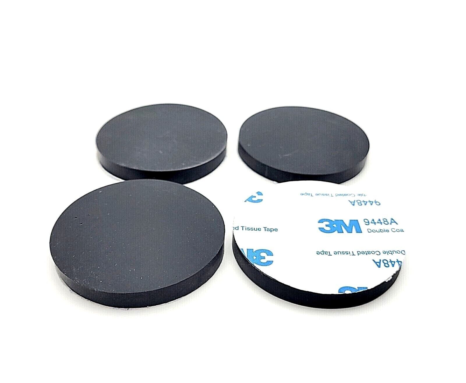 2" Wide Round Rubber Stick on Feet Bumpers 1/4" Thick 3M Adhesive ...
