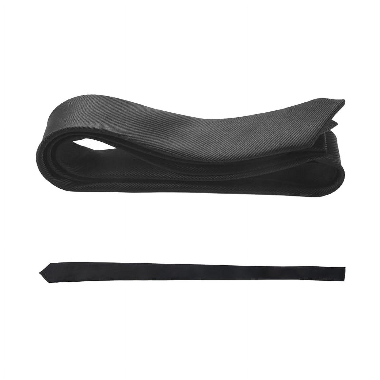 2" Wide Stripes Pattern Self Tie Skinny Necktie Black for Woman ...