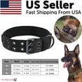 2" Wide Tactical Heavy Duty Nylon Large Dog Collar K9 Military With ...