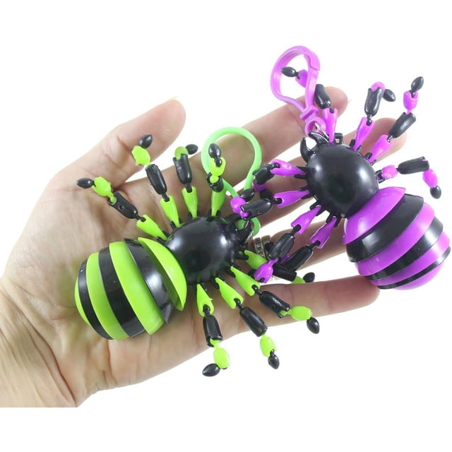 2 Wiggle Spider Fidget - Wiggle Articulated Jointed Moving Holloween ...