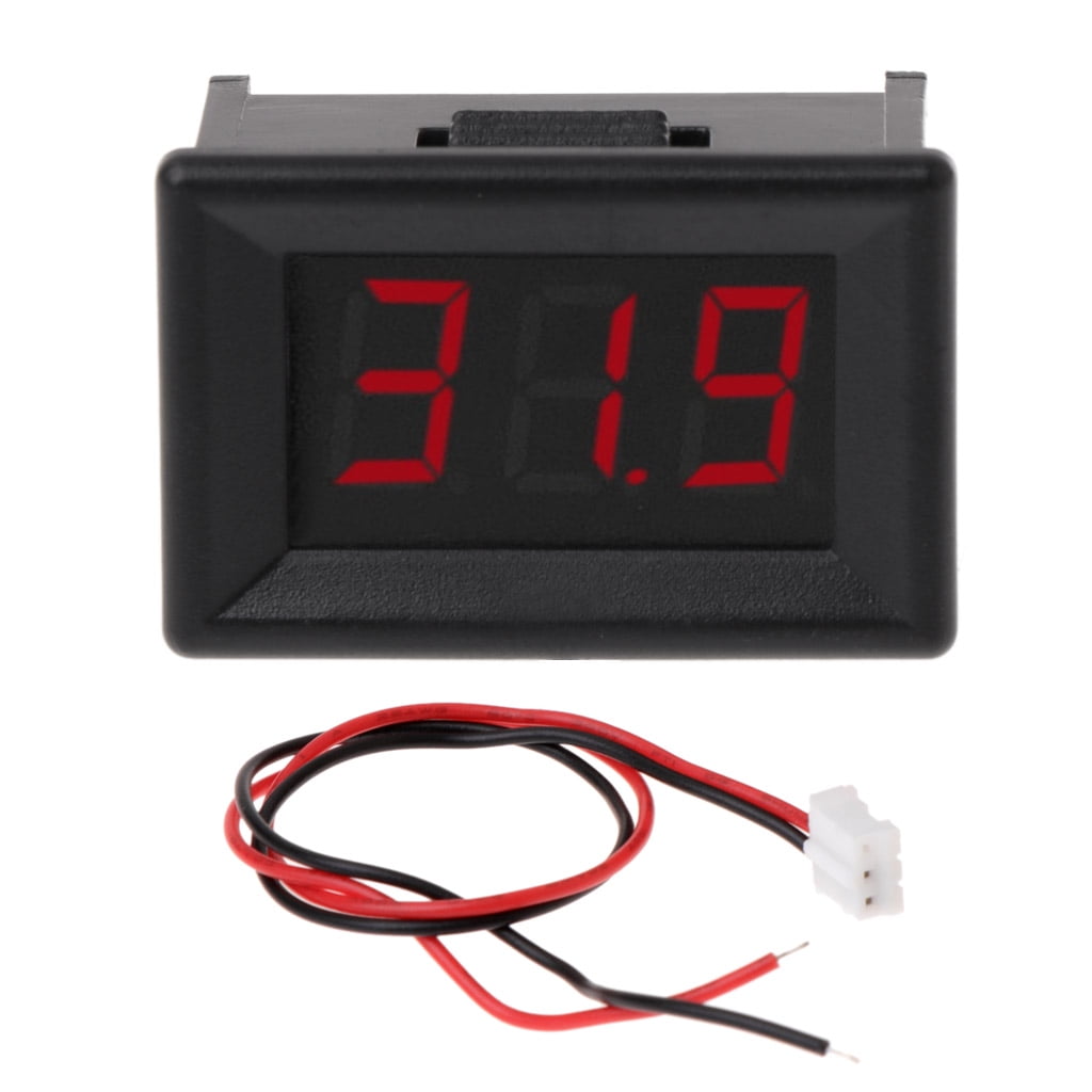 2 Wire Battery Capacity Monitor Voltmeter Multimeter Tester Power ...