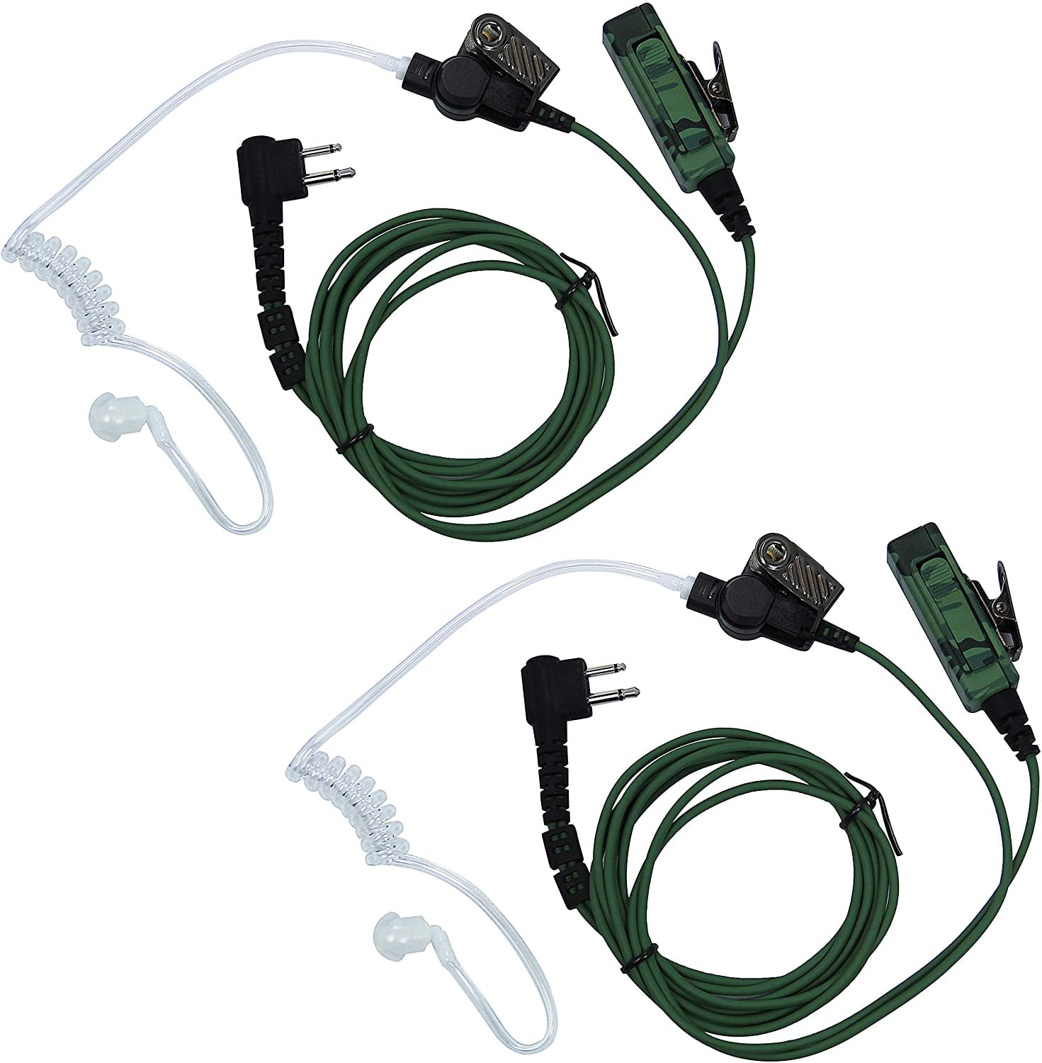 2-Wire Headset for Bearcom BC10, BC20, BC90, BC95, BC120, BC130 by Maximalpower (2 Pack ...