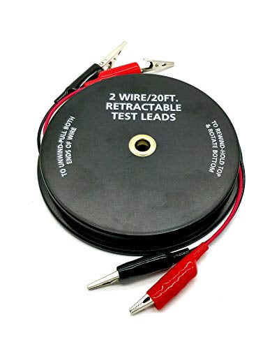2 Wire Retractable Test Leads with Alligator Clips 18 AWG Test Leads ...