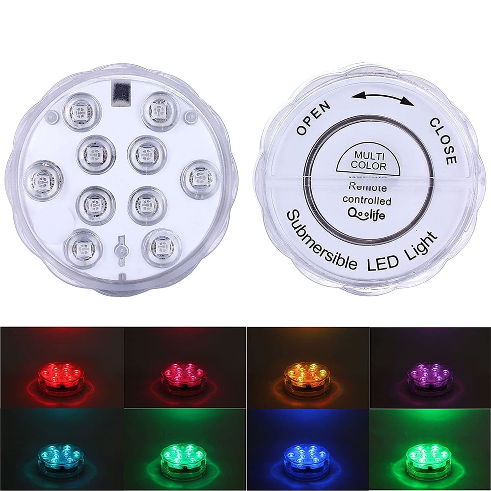 2 × Wireless Boat RGB Lights for Boat Deck Battery Operated Waterproof ...