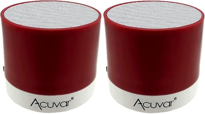 2 Wireless Rechargeable Mini Speaker Pods with Micro SD Card Reader and ...