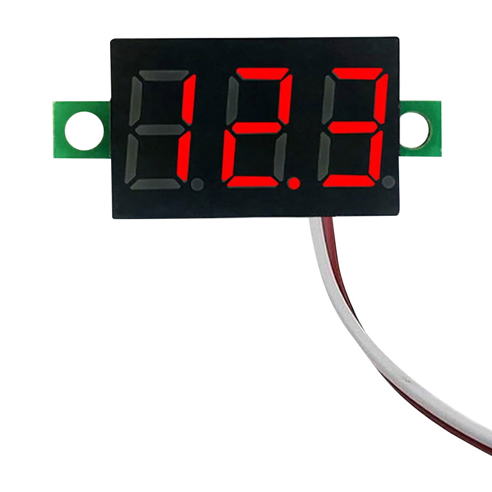 2 Wires DC Voltage Display DC 2.5V-40V 0.28 Inch LED Screen Meter (Red ...