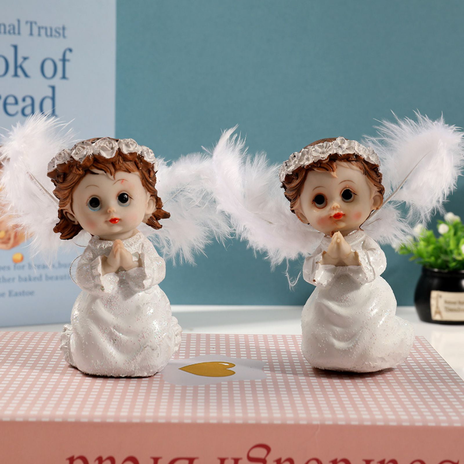 2 Wise Angel Statue Set - Hear No Evil See No Evil Speak No Evil ...