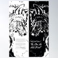 2 Wolf Cherokee Legend Two Wolves With Story Poster Wall Art Modern ...