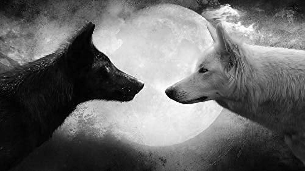 2 Wolves Edible Icing Image fits 1/4 Sheet cake or larger - Walmart.com